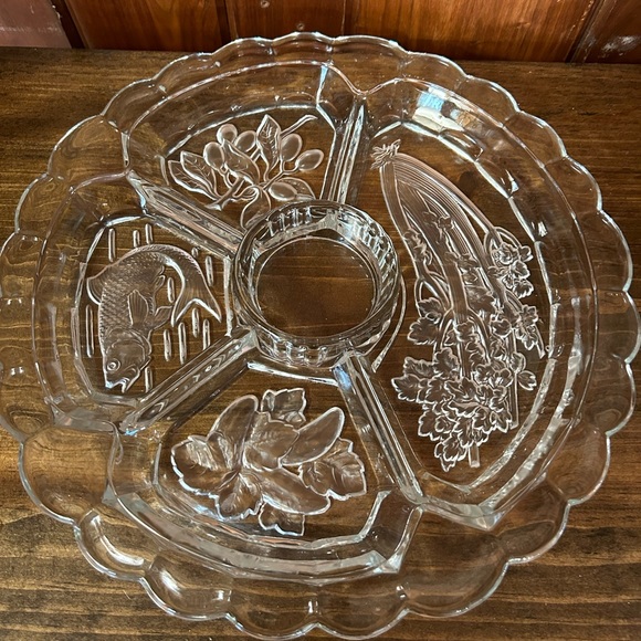 Vintage | Dining | Vintage Indiana Glass Intaglio Divided Relish Plate ...